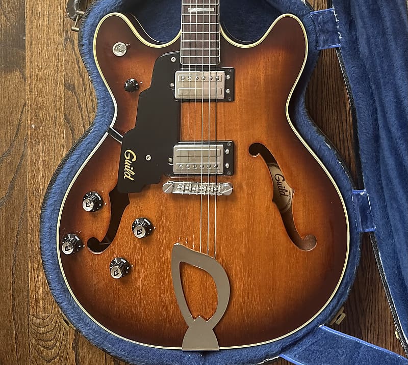 RARE! 1976 Guild Starfire IV LEFTY - Sunburst w/ OHSC | Reverb