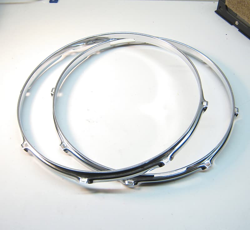 Set of 14 inch 8 hole Snare Drum Hoops Rims Lot 82-94 | Reverb