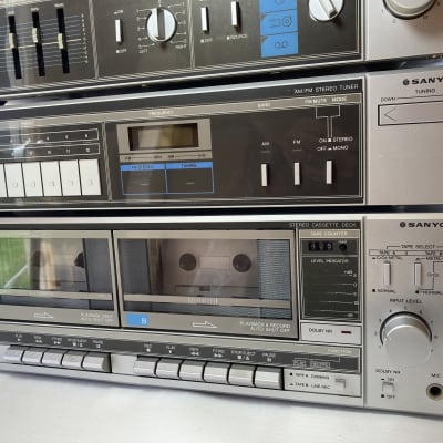 Sanyo JA340 Amp JT340 Tuner RD W340 Cassette Deck Silver | Reverb