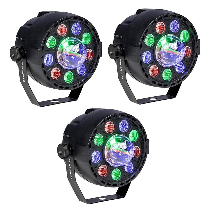 3-Pack of ColorKey Party Light FX Quad RGBW Color LED Wash | Reverb