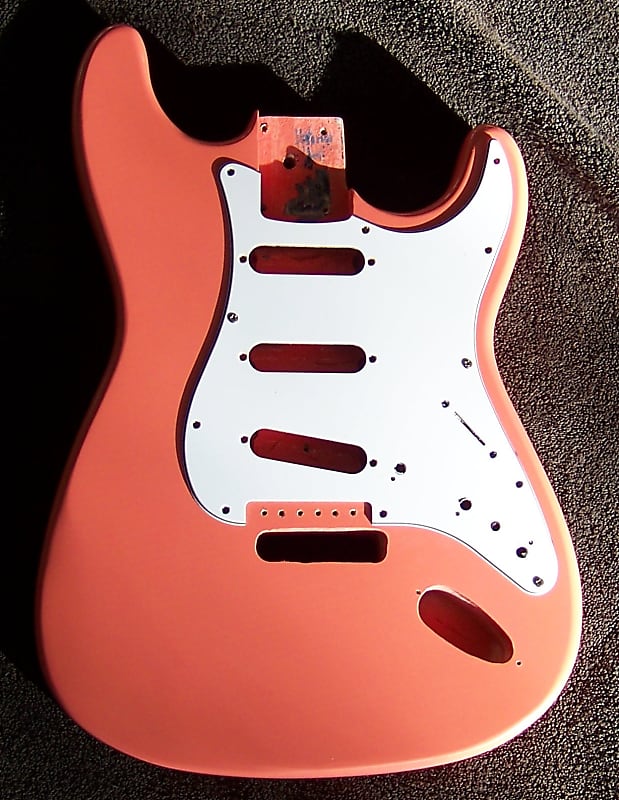 Beautiful Tahitian Coral Solid "Alder" Classic Strat Body | Reverb