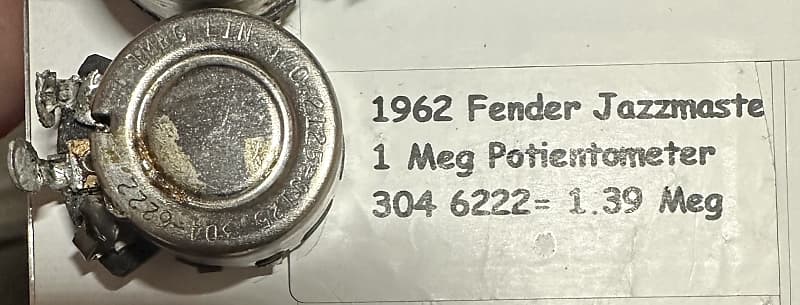 Fender Jazzmaster or Jaguar 1962 - Potentiometer | Reverb
