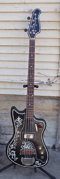 Vintage 1966 Supro Taurus Bass Guitar & OHSC Very Unique | Reverb