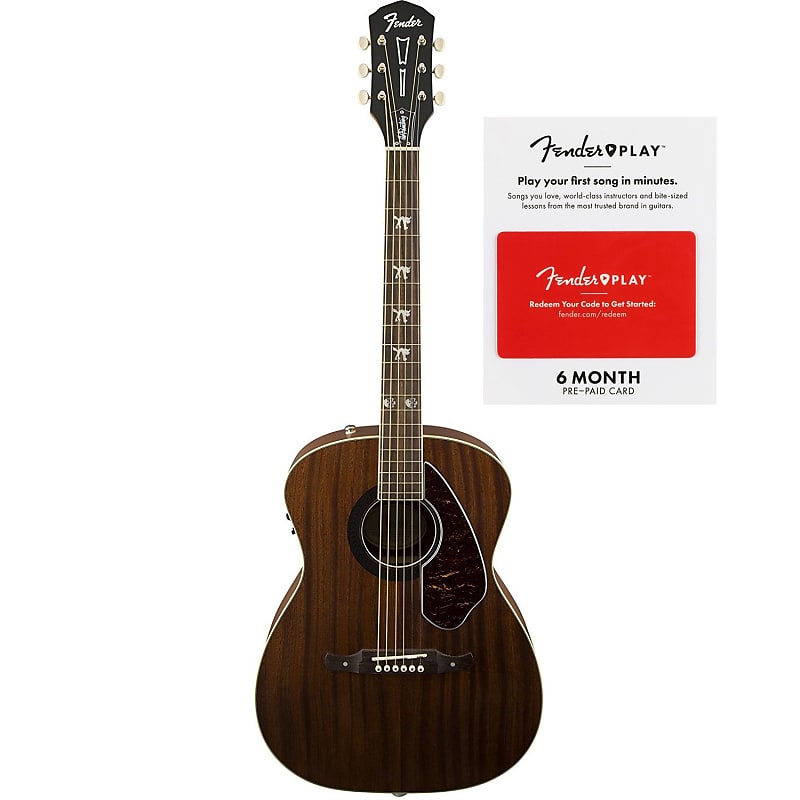 Fender Tim Armstrong Hellcat Acoustic Guitar, Natural w/ | Reverb
