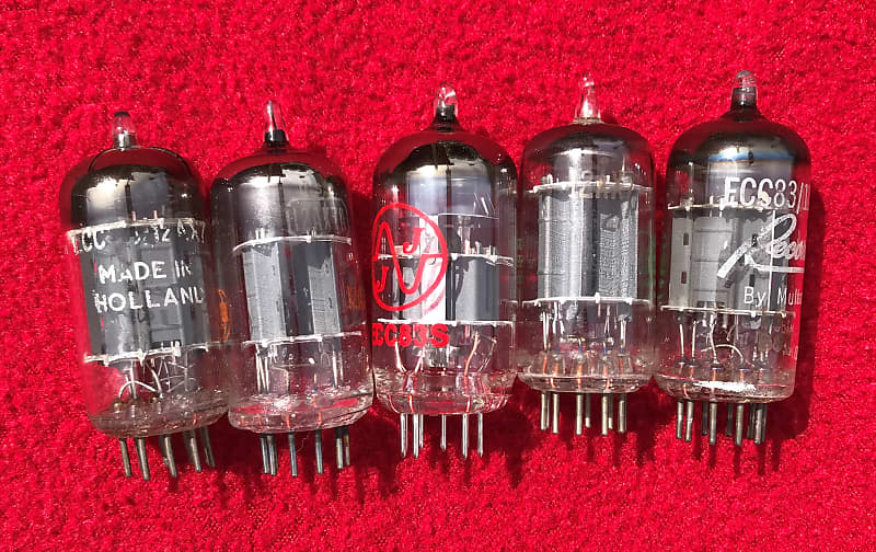 LOT (5) Vintage 12AX7 ECC83 Tubes AMPEREX JJ BALDWIN RCA | Reverb