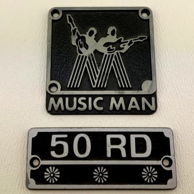 Music Man 50RD Amplifier Logo Set '80s | Reverb