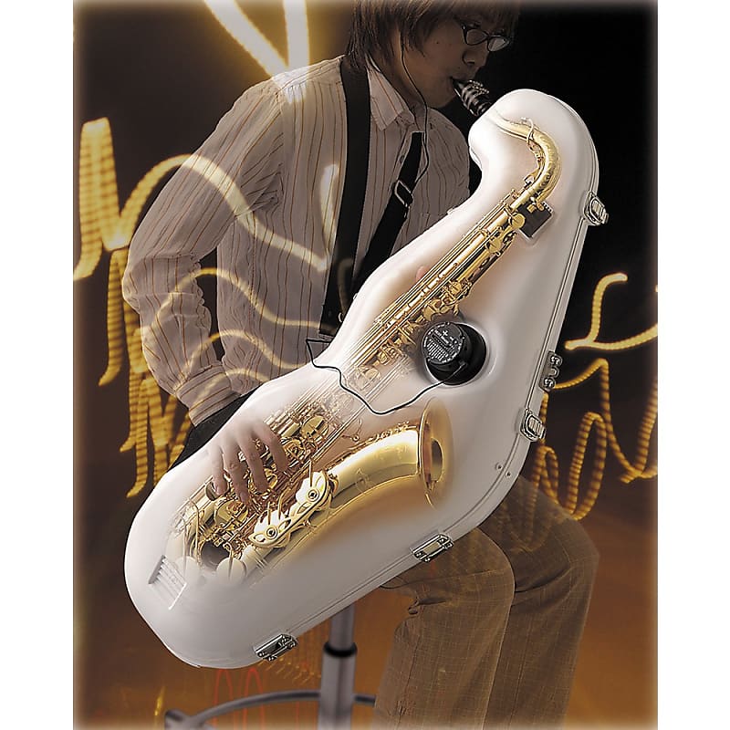 e-Sax Tenor Saxophone Practice Mute System White | Reverb