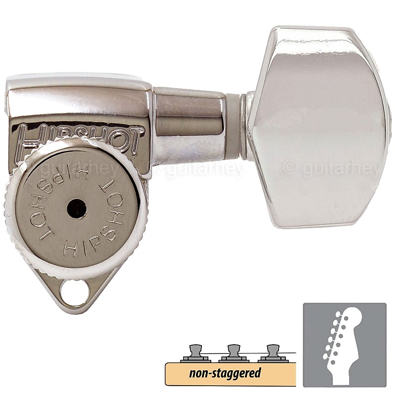 NEW Hipshot Grip-Lock Non-Staggered LOCKING TUNERS 6 In Line | Reverb
