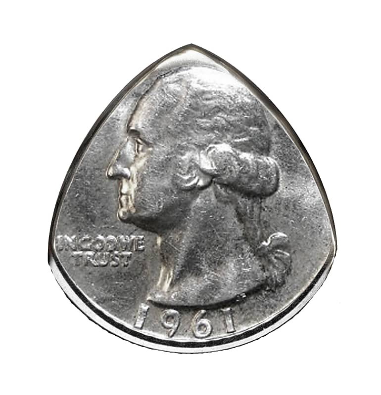 1961 Silver Coin Guitar Pick = Made in the USA by Nashville | Reverb