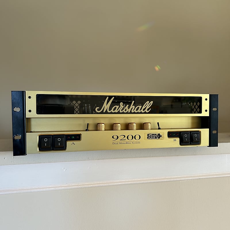 1990s Marshall 9200 Dual Mono Bloc Amplifier | Reverb