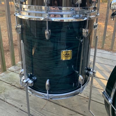 Yamaha Oak Custom Blue Azure Ridge Manu Katche Snare | Reverb