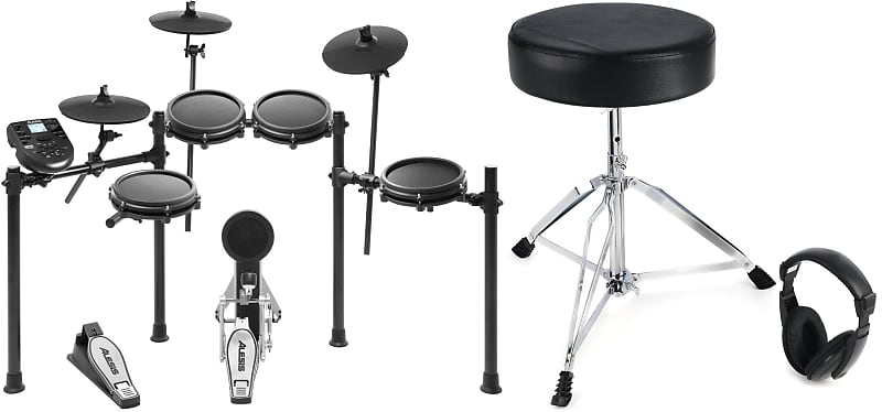 Alesis Nitro Mesh Electronic Drum Set Bundle with Alesis Drum | Reverb