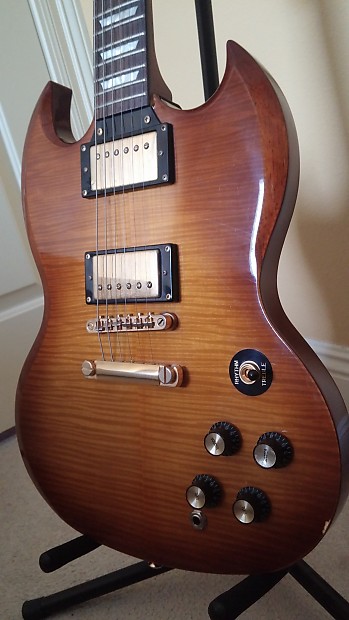 Epiphone Limited Edition SG Custom, Honeyburst flame top | Reverb