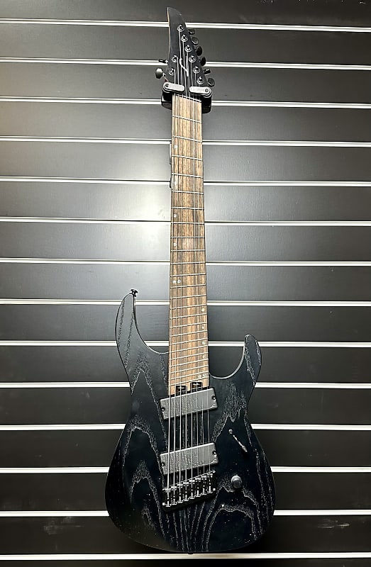 Legator Ninja N8FP 8-String Multi-Scale Guitar, Ebony | Reverb
