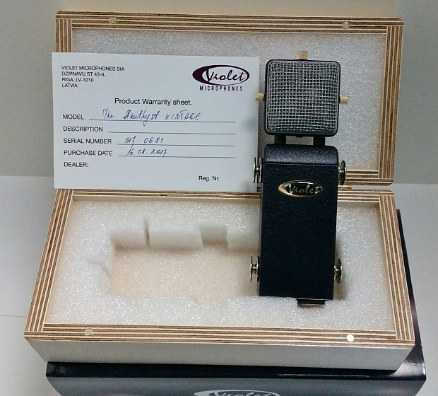 Violet Design Amethyst Vintage Microphone - U67 Style, Mint | Reverb