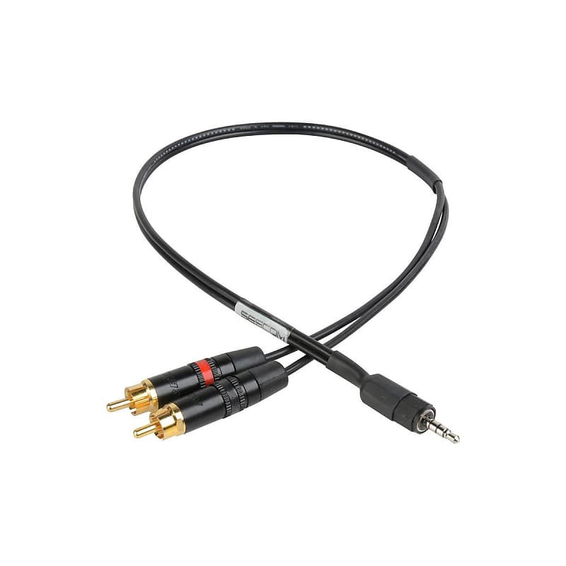 Sescom 36 Stereo RCA to 3.5mm TRRS Plug Line to Mic Level | Reverb