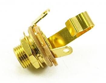 Switchcraft 1/4" Mono Input Jack Gold | Reverb