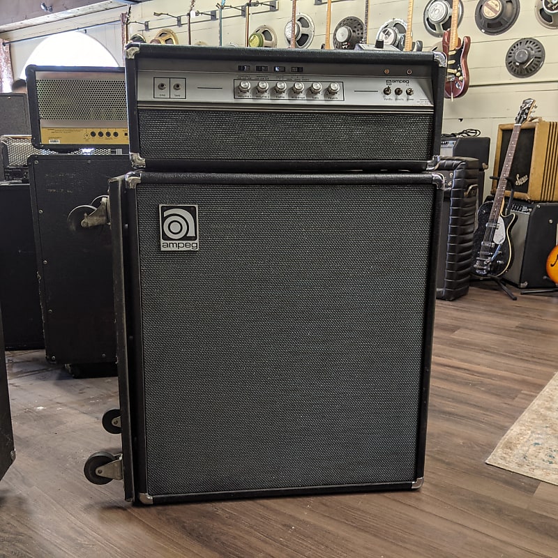 Ampeg V4 Head w/ Reverb and 4x12 Cabinet | Reverb