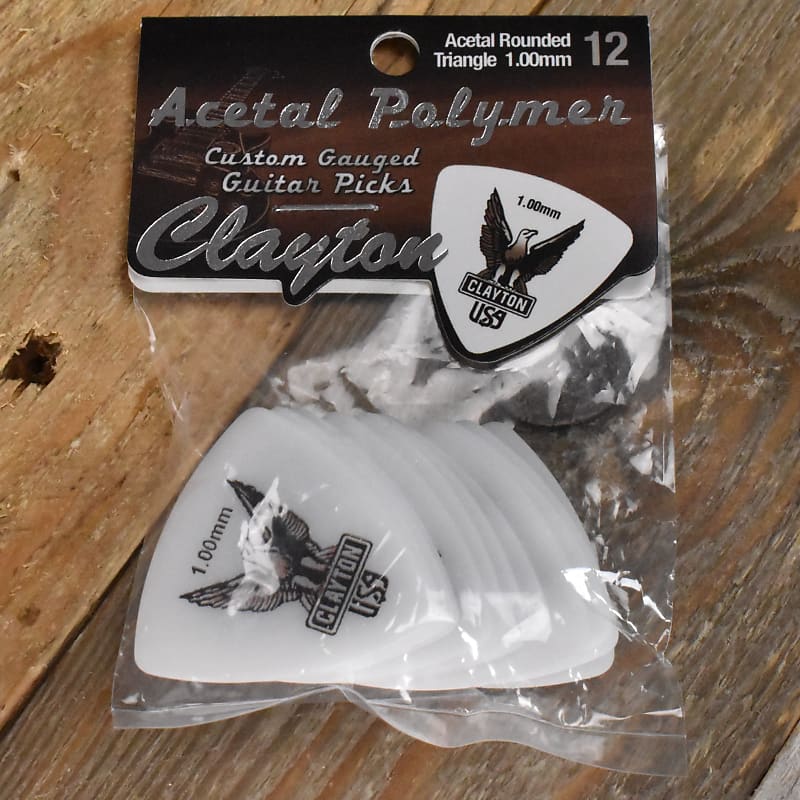 Clayton Acetal Rounded Triangle 1.00mm Guitar Picks - 12 Pack | Reverb
