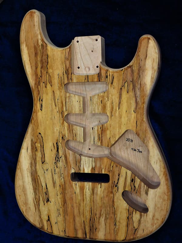 Highly Spalted Maple Top/ Aged Cherry Strat Style body - | Reverb