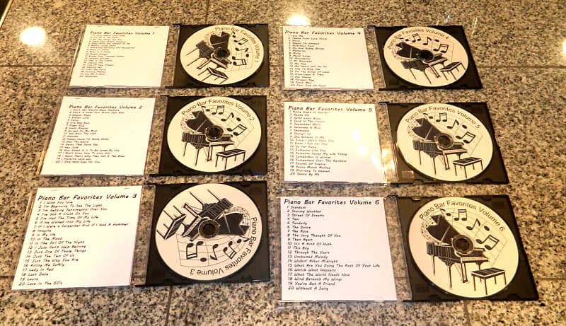 PianoDisc Player Piano 6 CD Set of Piano Bar Favorites 120 | Reverb