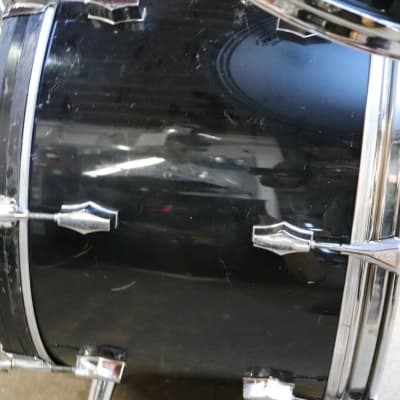 Fibes 4pc Acrylic Drum Set Black Vintage 1970's | Reverb