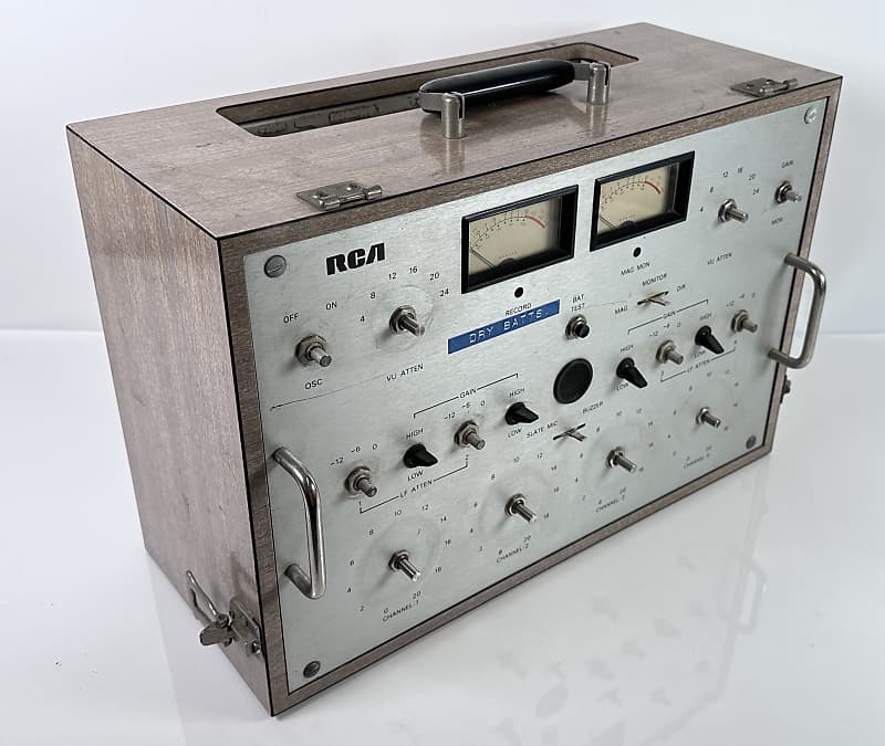 1967 RCA United Recording 4x1 Field Mixer Portable Formica | Reverb