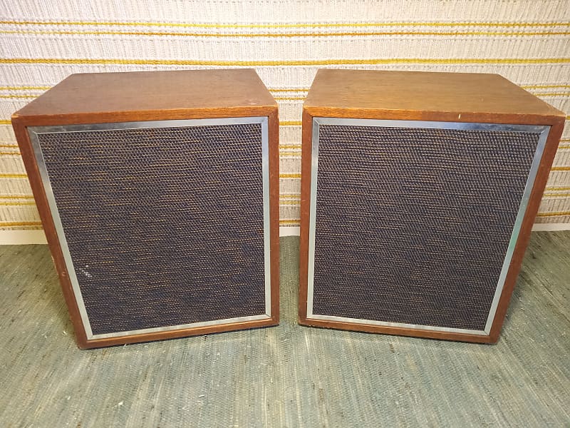 Sony Cute 60s Stereo Speakers With Nice Grille Cloth Wood | Reverb