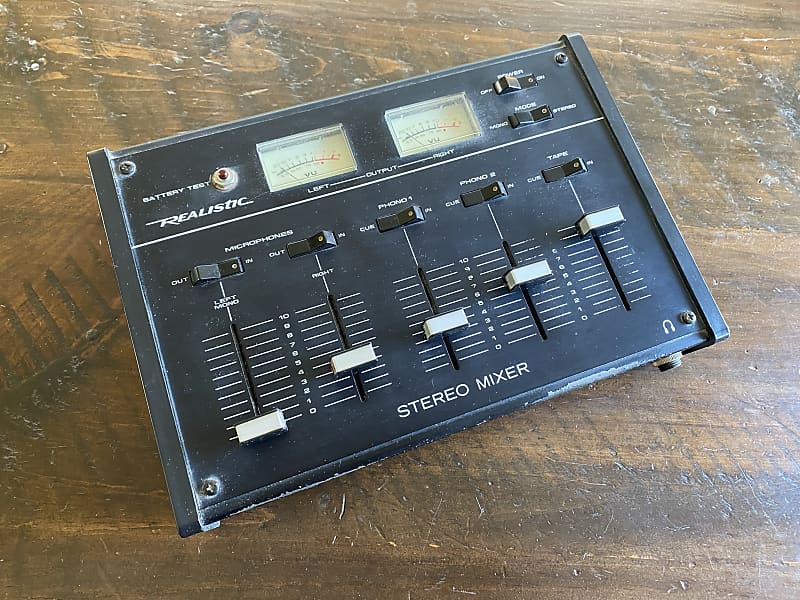 Realistic 32-1100A DJ mixer/ Phono preamp tested w/ power | Reverb