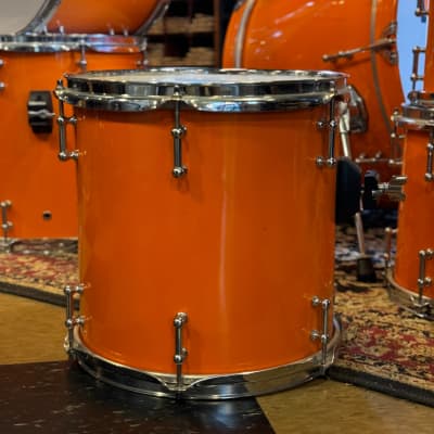 USED Custom Carbon Fiber Drum Set in "Tennessee Orange" - | Reverb