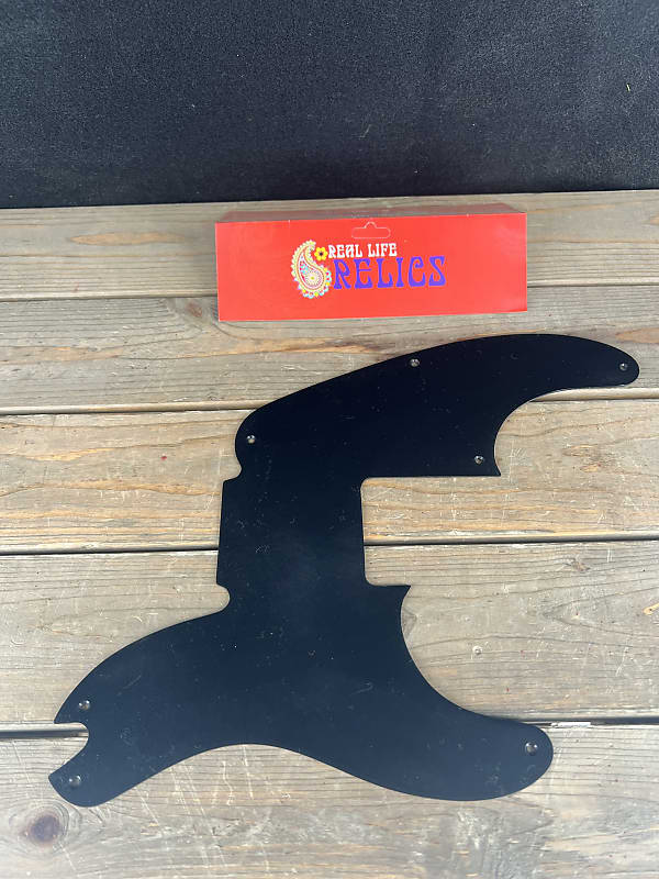 Real Life Relics Aged 51 P Bass® Pickguard 1 Ply Black. | Reverb
