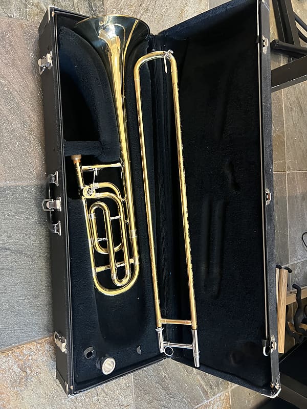 Bach trigger Trombone with case and mouthpiece | Reverb