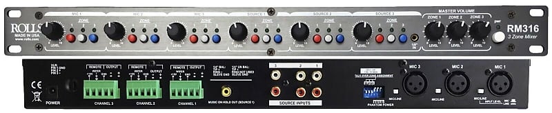 Rolls Switchable Three Zone Microphone Mixer - RM316 | Reverb