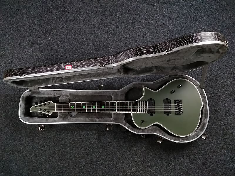 Aguda Dagger 7 string Guitar Army green | Reverb
