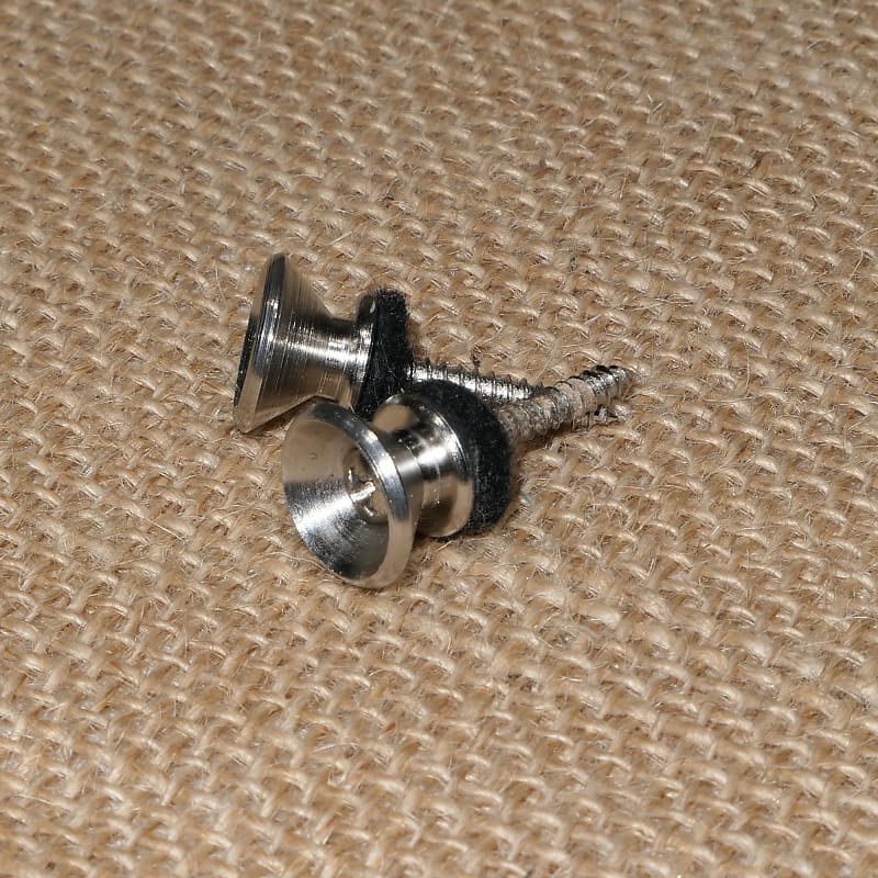 Genuine 2011 Fender Telecaster Strap Buttons Chrome #DF05 | Reverb