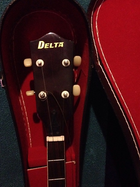 Delta Banjo With Case 5 String 1979 Dark Wood | Reverb