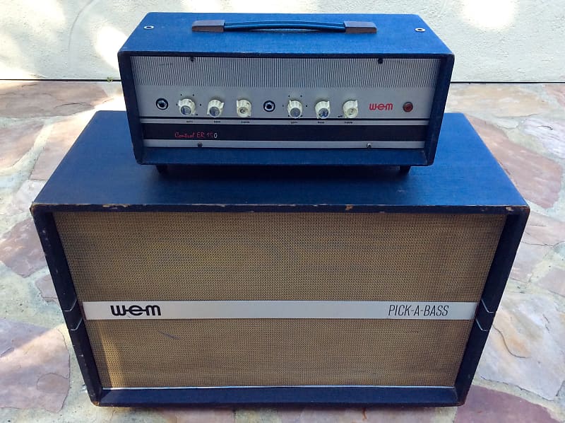 1965 VINTAGE WEM / WATKINS "ER-15" 15 WATT HEAD AND 1 X 12 | Reverb