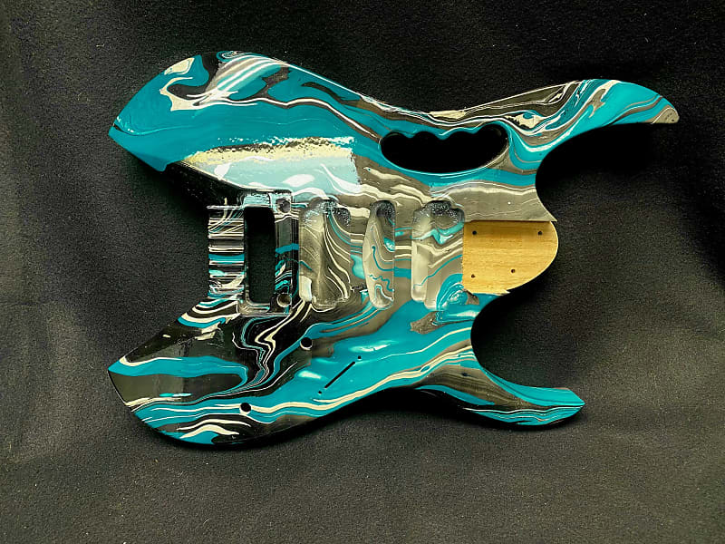 Swirled Alder Voyager / Jem style, 6 string guitar body, fits | Reverb