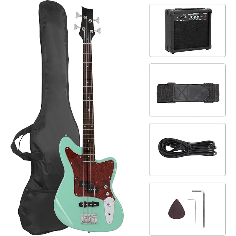 Electric Bass Guitar 4 String Beginner Kit w/20w Amp, Full | Reverb
