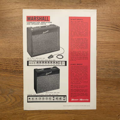 Marshall CATALOG with french distributor letter 1969 | Reverb