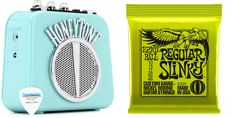 Danelectro Honeytone N-10 Mini Guitar Amp - Aqua Bundle with | Reverb