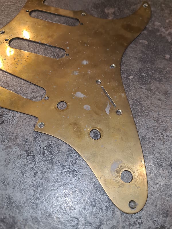 Schecter Van Nuys Stratocaster brass pickguard Mighty Mite | Reverb