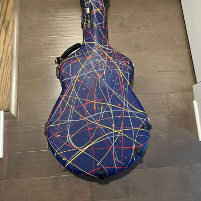 Calton Cases Acoustic D-18 Guitar Case Gray w/Blue Velvet | Reverb