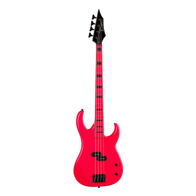 Dean Custom Zone 4-String Bass Guitar Flourescent Pink | Reverb