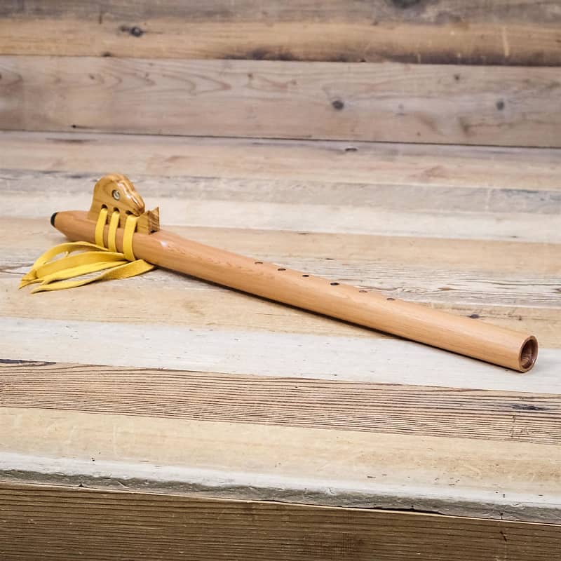 Hawk Native American Style Meditation Flute with Eagle Totem | Reverb