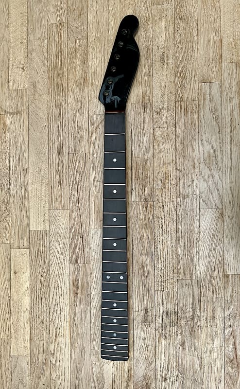 Black Tele Style Guitar Maple Wood Neck and Rosewood | Reverb