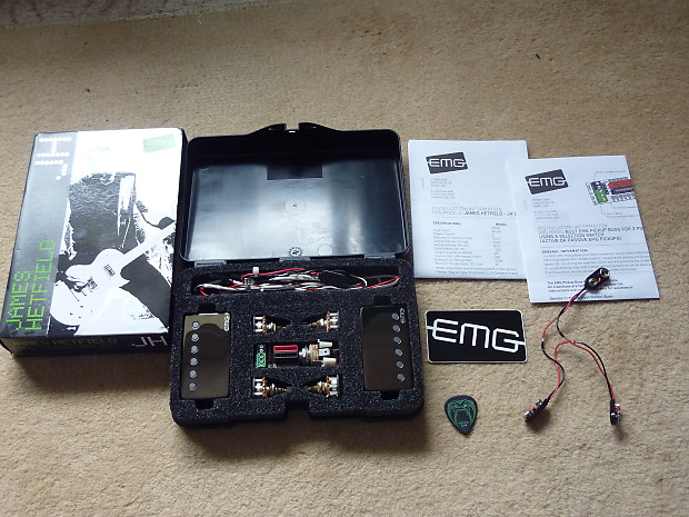 EMG James Hetfield JH Pickup Set Complete with 18V loom, | Reverb