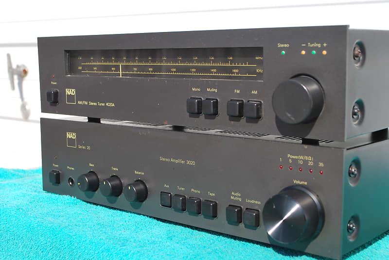 NAD 3020 Series Integrated Stereo Amplifier 4020a AM FM Tuner | Reverb