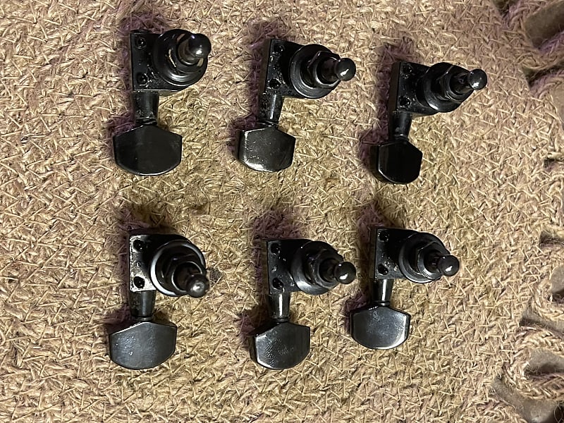 6 String Inline Tuning Keys - Black | Reverb