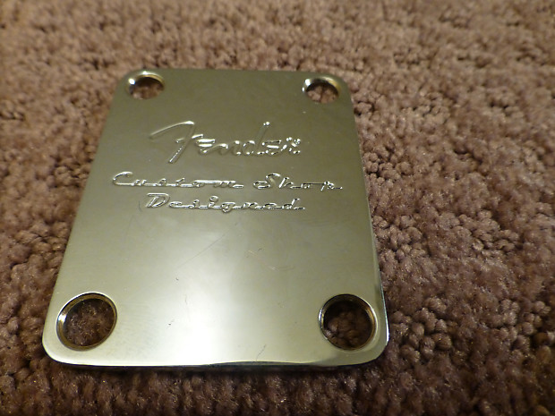 Fender Strat Tele P Bass Custom Shop Neck Plate | Reverb